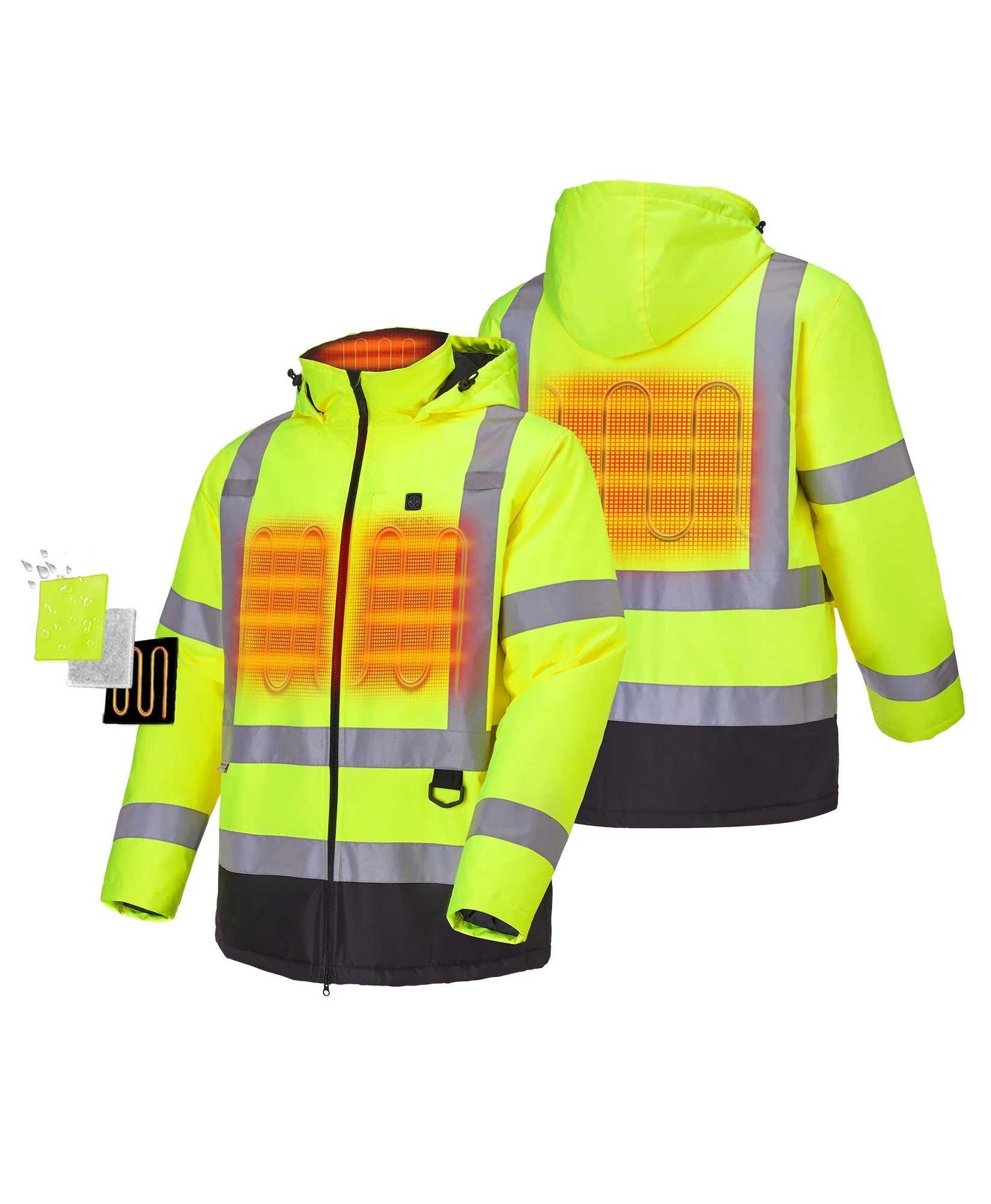 Men’s Heated High-Visibility Work Jacket – Just Jai Wear™
